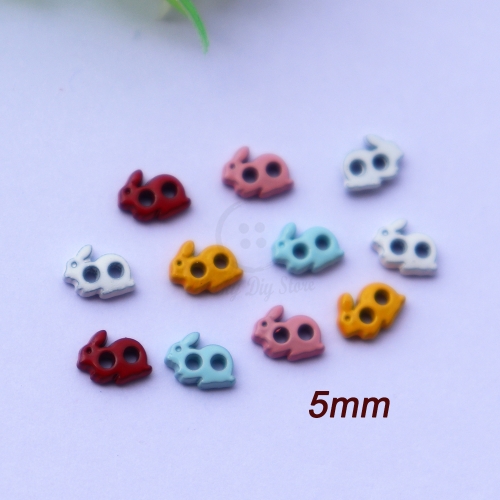 5mm Little Rabbit Mini Buttons for Small Doll 2 Holes Animal Shape ...